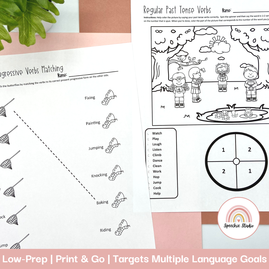 Spring Themed Language Worksheets and Activities for Speech Therapy ...