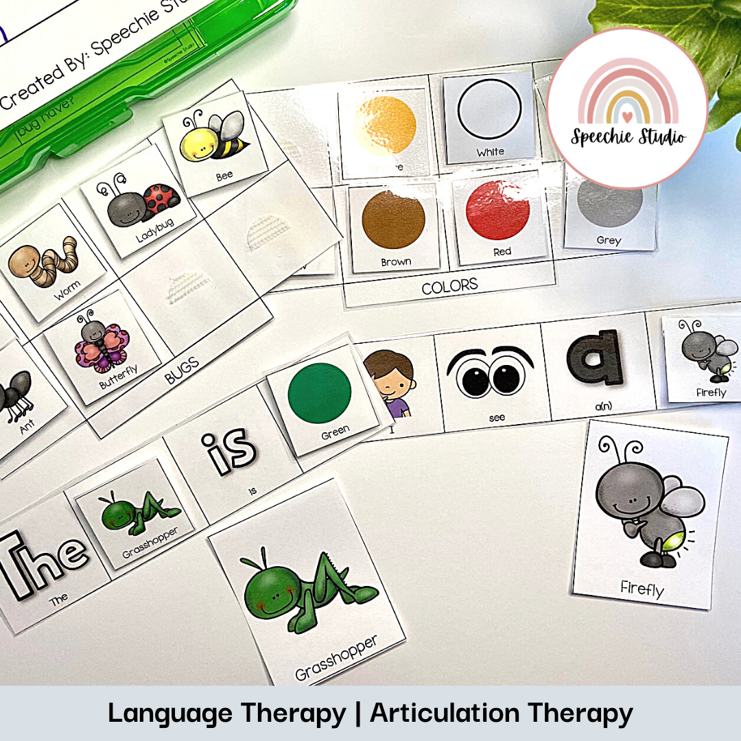 Bug Themed Push-in Articulation & Language Activities for Speech ...