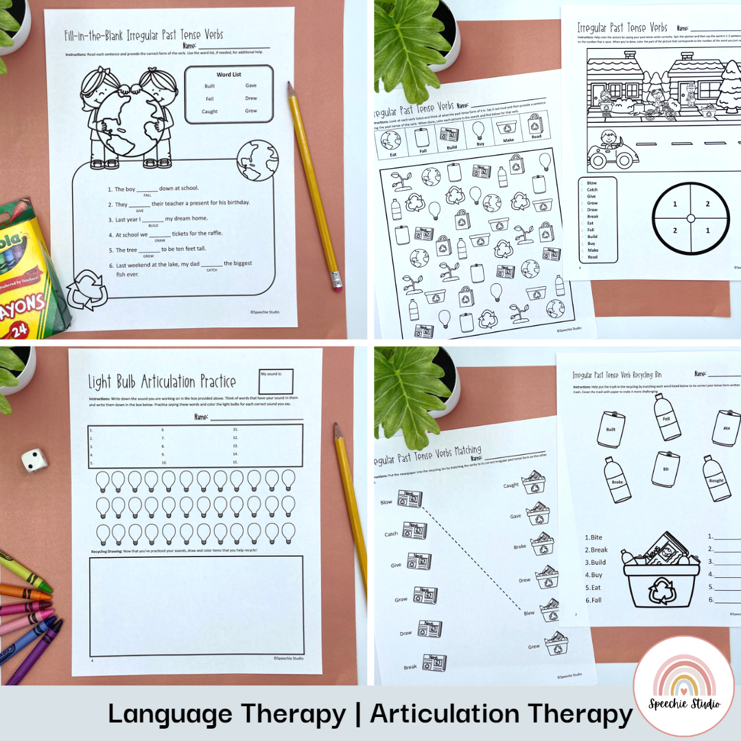 Earth Day No Prep Language and Articulation Bundled Activities for ...