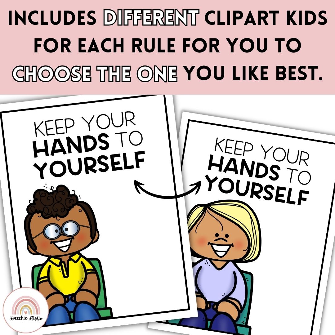 Speech Therapy Room Expectations and Rules Posters - Speechie Studio