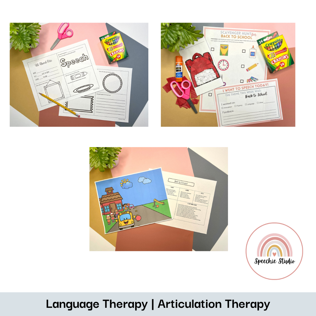 Back to School No Prep Language and Articulation Bundled Activities for ...