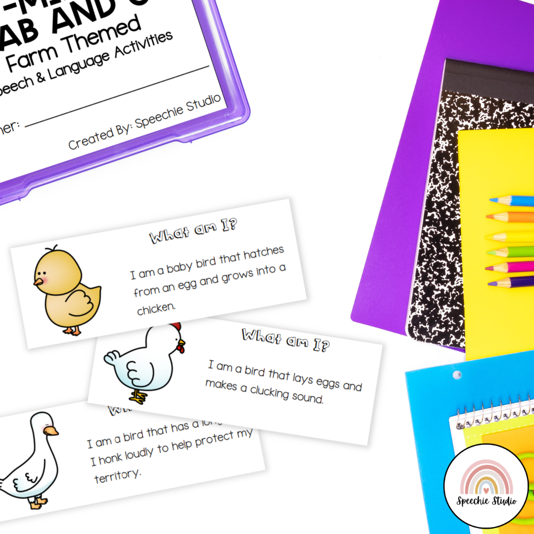 Farm Themed Push-in Articulation & Language Activities for Speech ...
