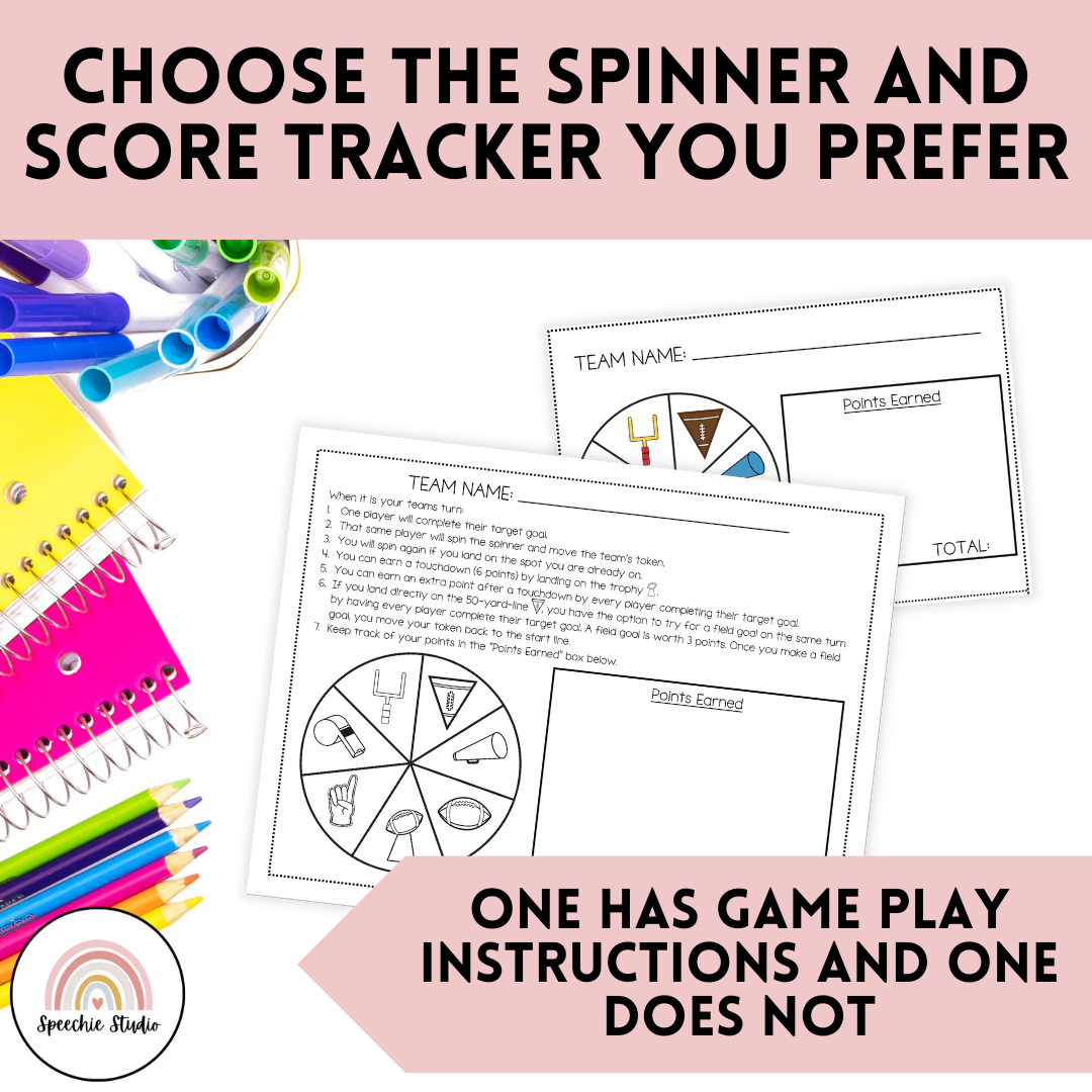 Football Open-Ended Board Game Companion for Speech Therapy - Speechie ...