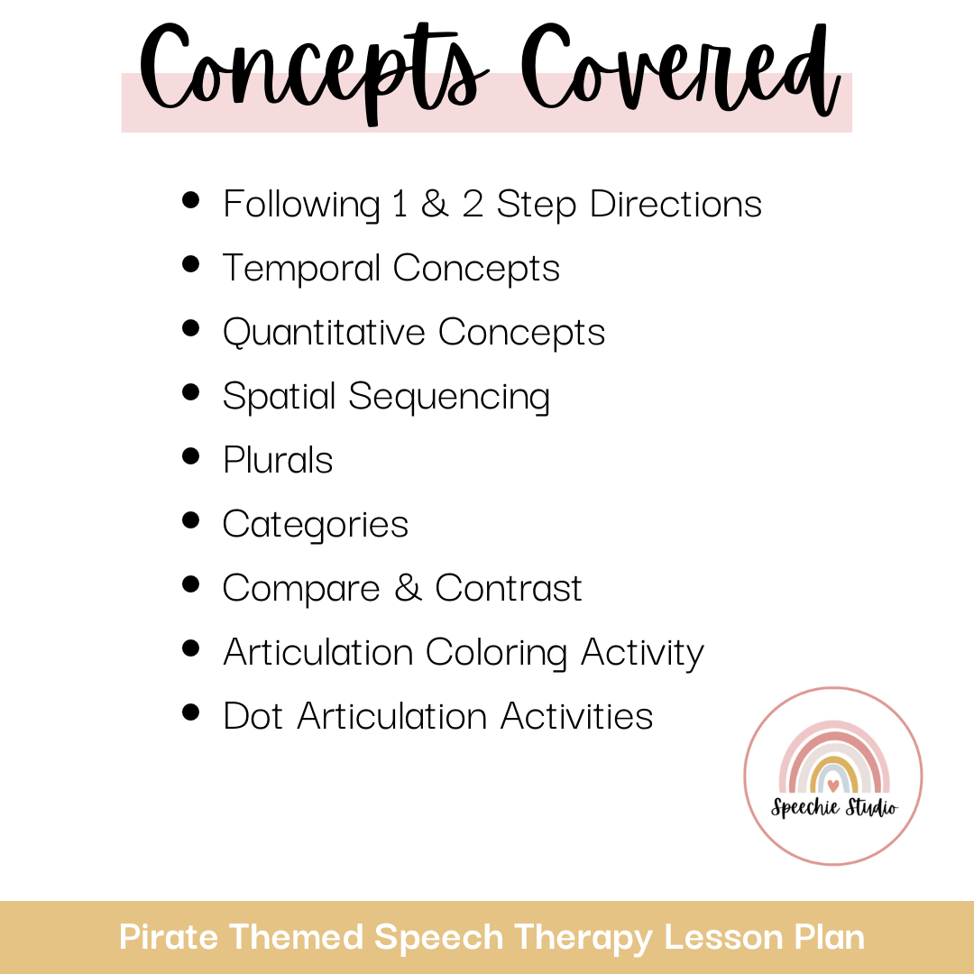 Pirate Themed Language and Articulation Workbook for Speech Therapy NO ...