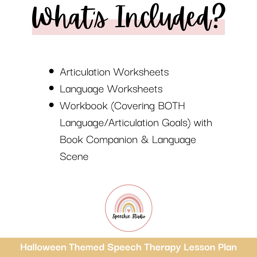 Halloween No Prep Language and Articulation Activities for Speech ...