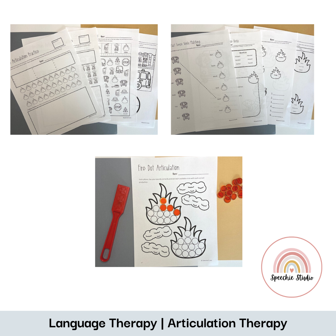 Fire Safety No Prep Language and Articulation Activities for Speech ...