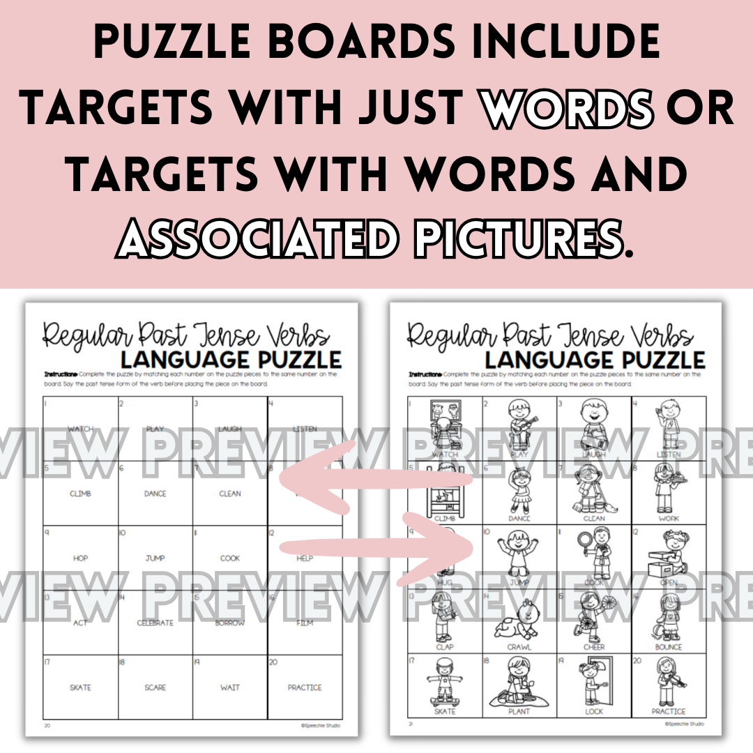 Fall Speech Therapy Language Puzzles and Activities - Speechie Studio
