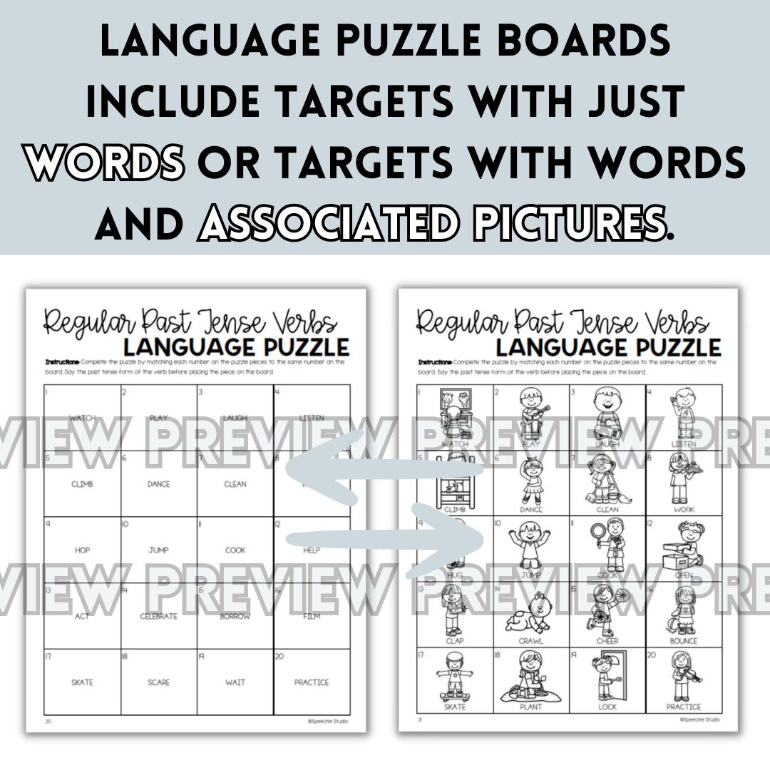 Fall Language and Articulation Speech Therapy Activity Puzzles ...