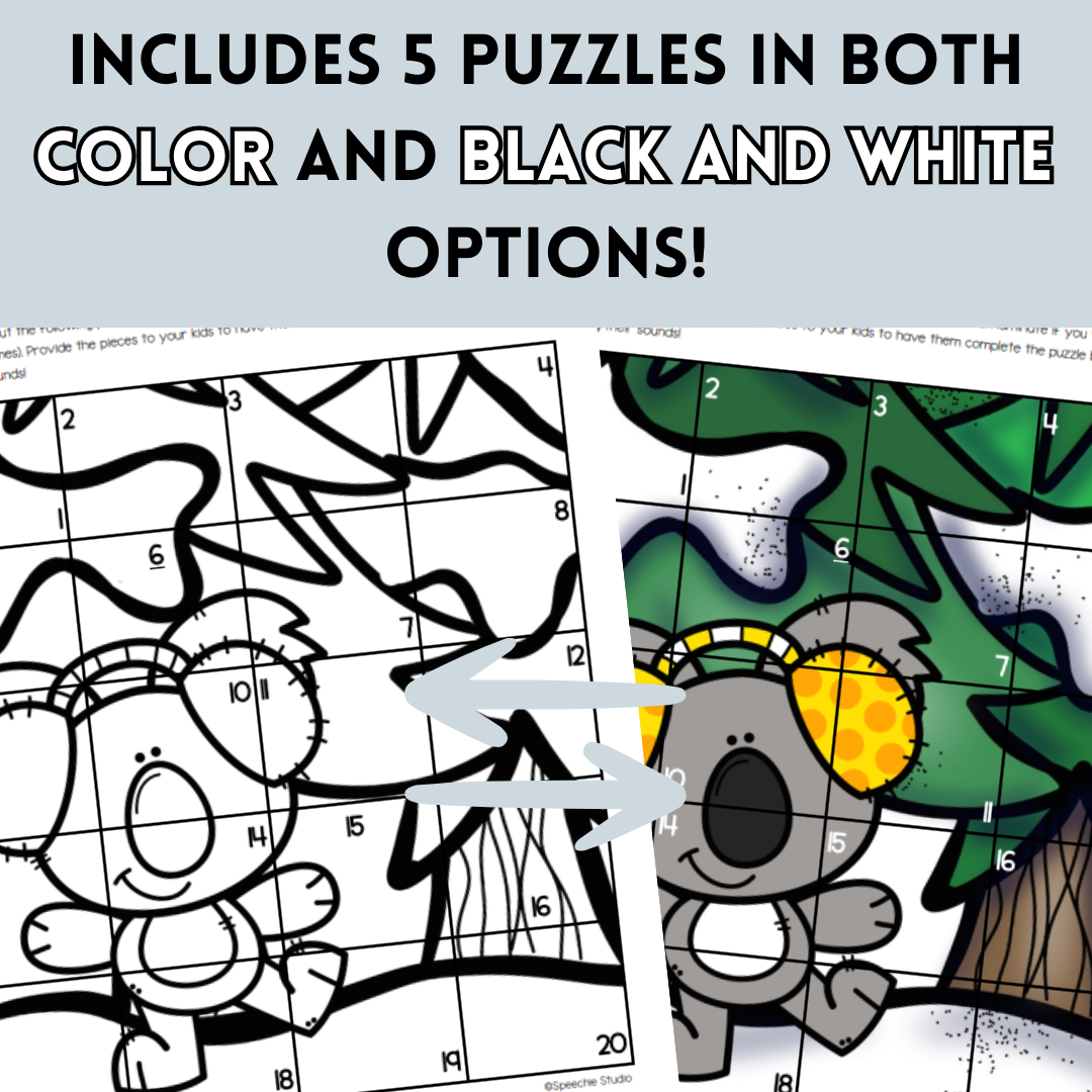 Winter Speech Therapy Articulation Puzzles and Activities - Speechie Studio