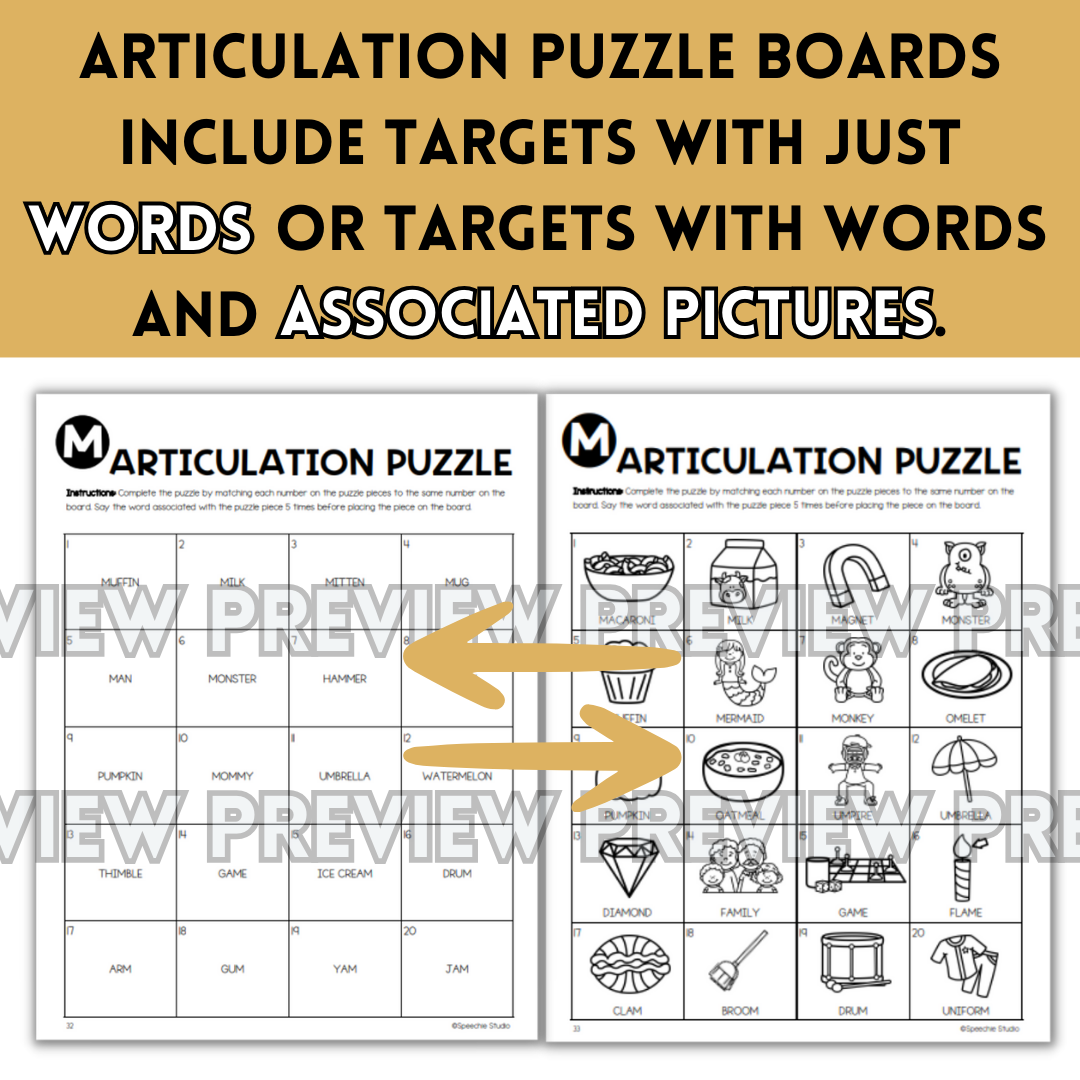 Winter Language and Articulation Speech Therapy Activity Puzzles ...