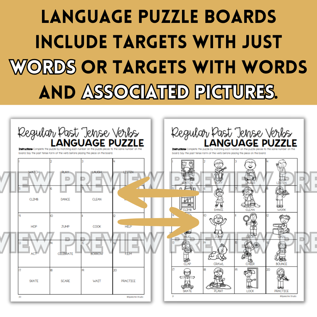 Winter Language and Articulation Speech Therapy Activity Puzzles ...