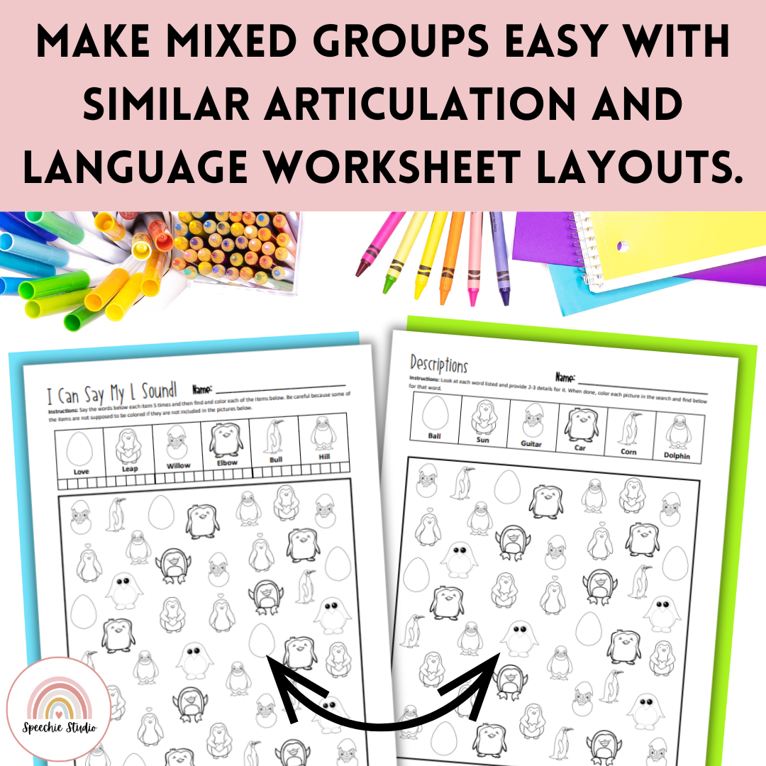 Penguin No Prep Language and Articulation Activities for Speech Therapy ...