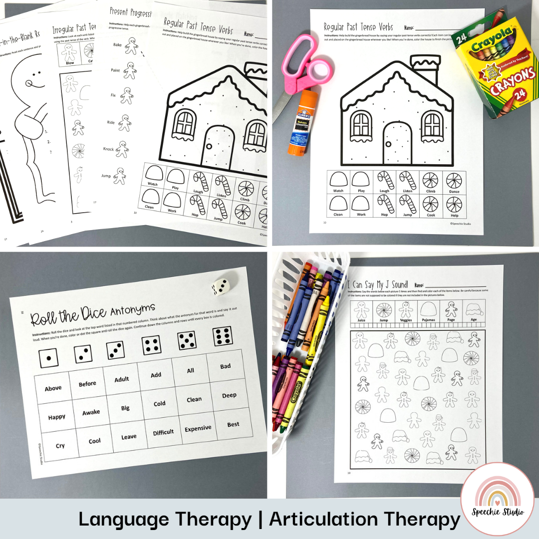 Gingerbread No Prep Language and Articulation Activities for Speech ...