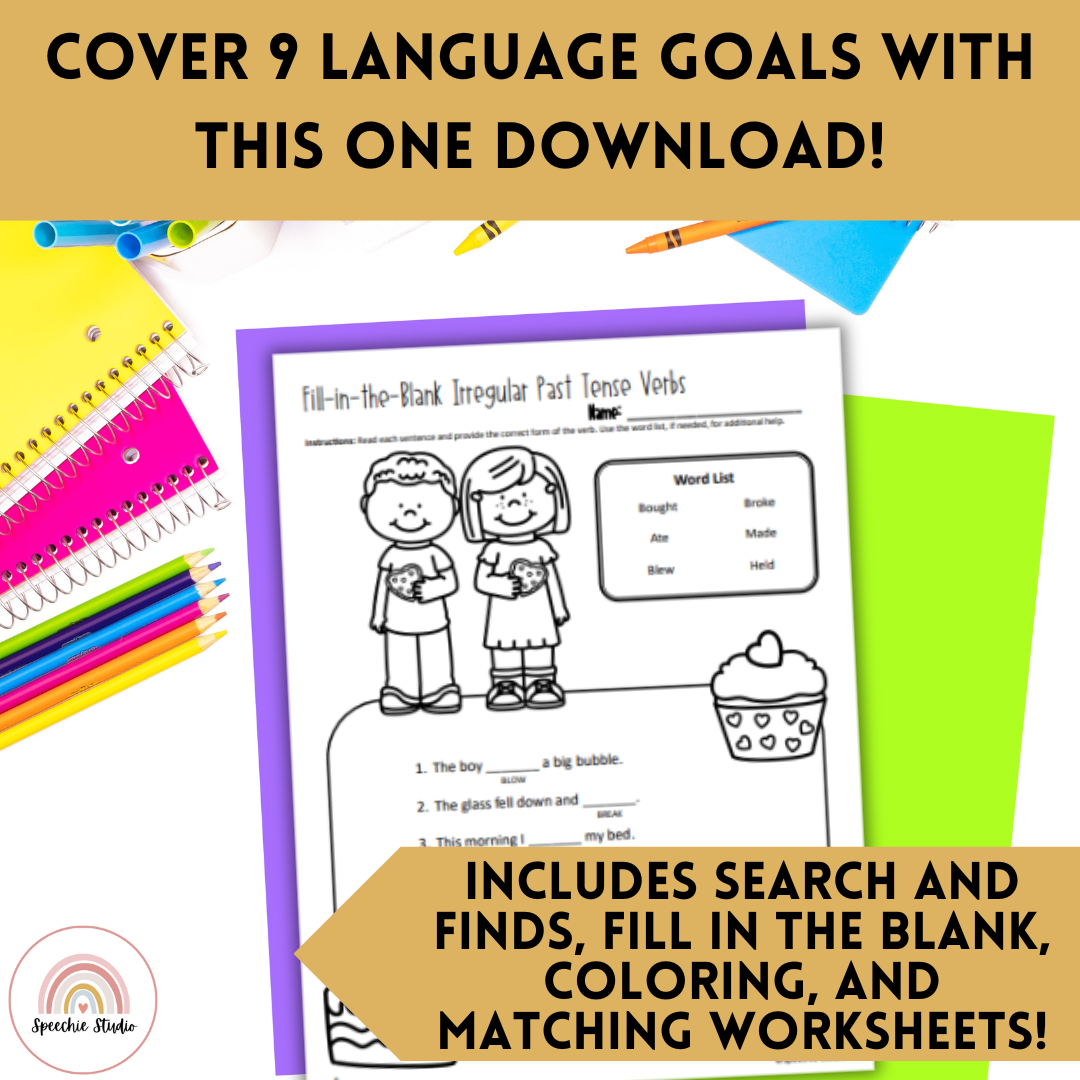 Valentine's Day Language Worksheets and Activities for Speech Therapy ...