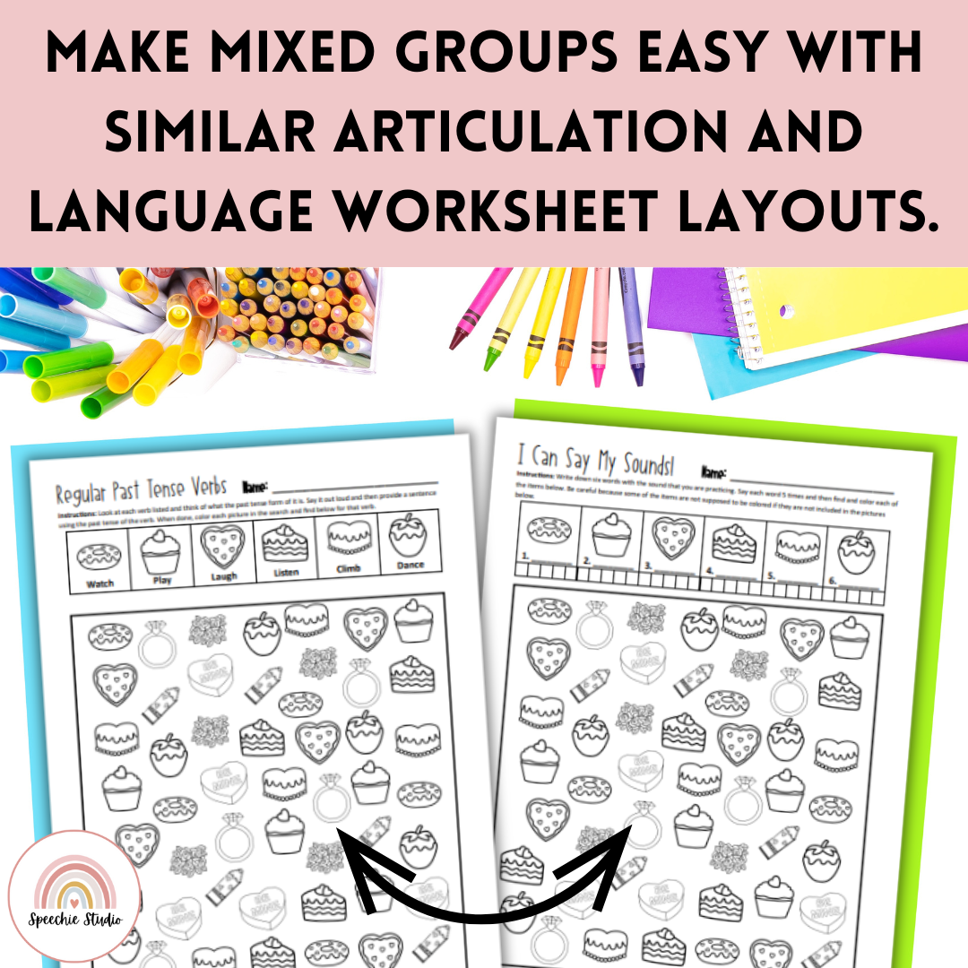 Valentine's Day No Prep Language and Articulation Activities for Speech ...