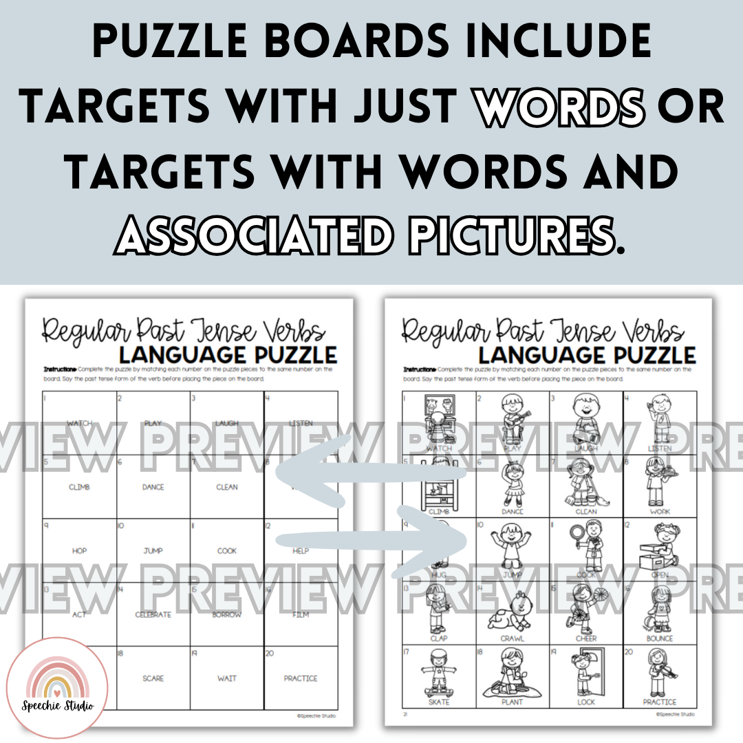Zoo Themed Speech Therapy Language Puzzles and Activities - Speechie Studio