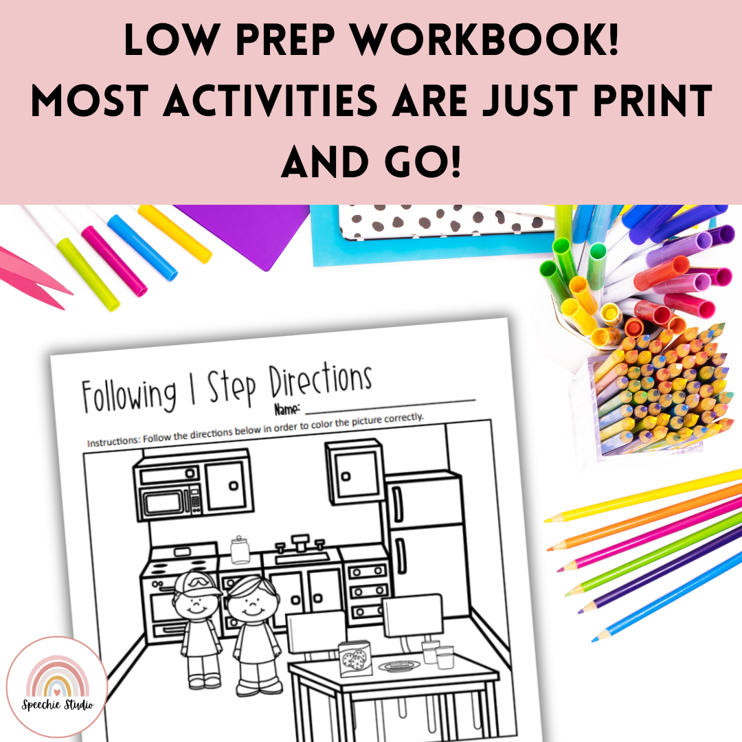 Cookie Themed Language and Articulation Workbook for Speech Therapy NO ...