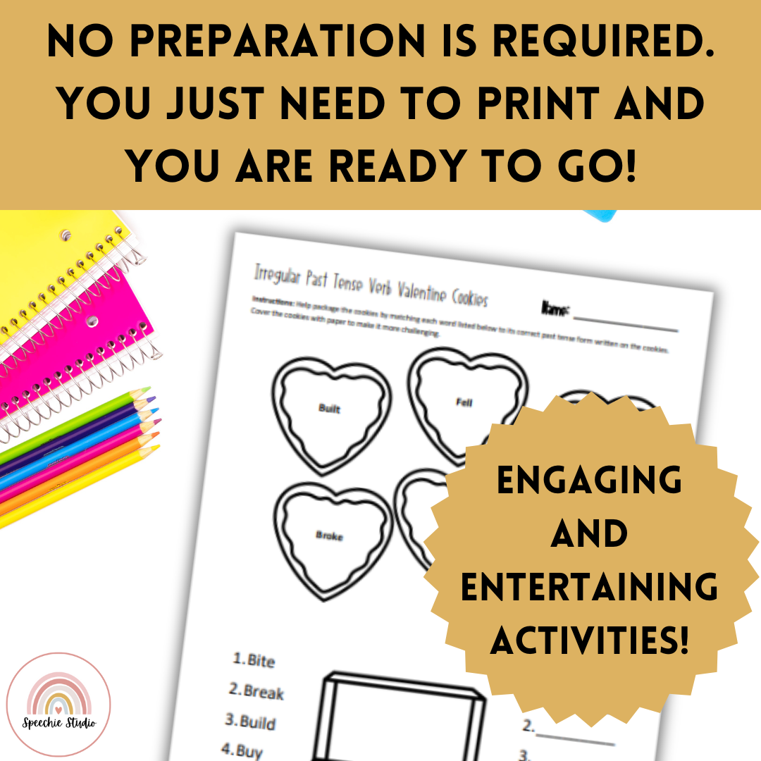 Valentine's Day Language Worksheets and Activities for Speech Therapy ...