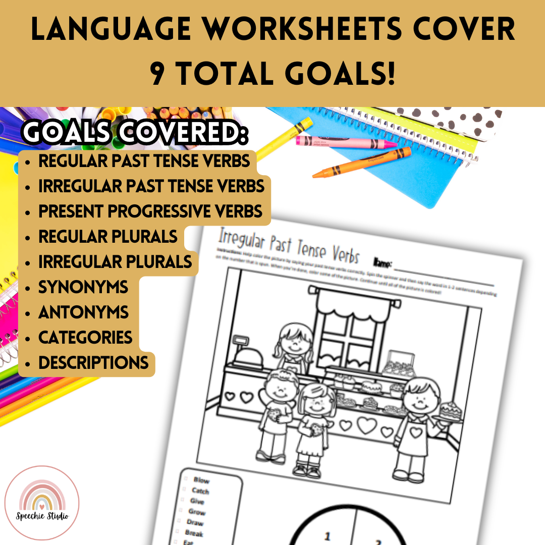 Valentine's Day Language Worksheets and Activities for Speech Therapy ...