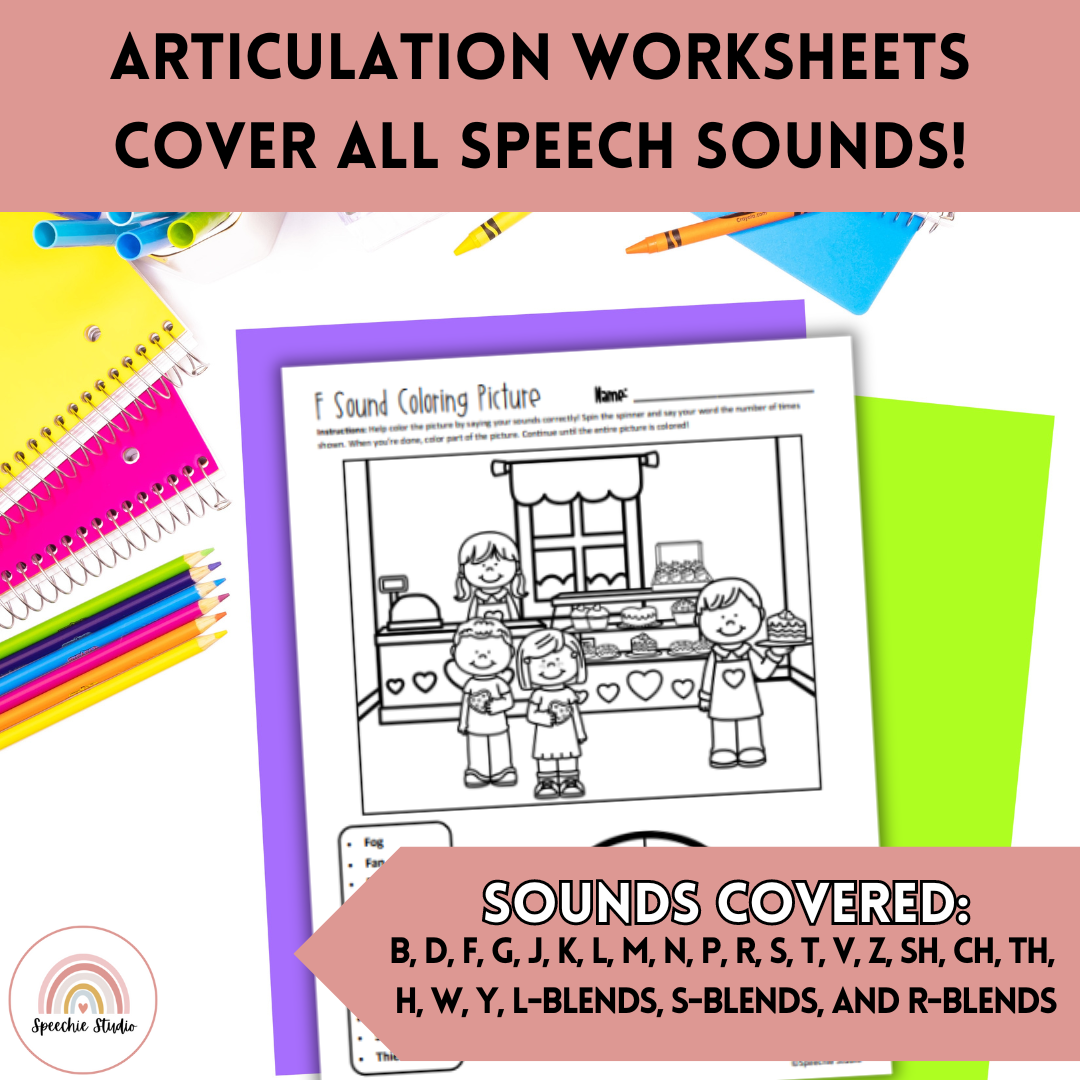 Valentine's Day Articulation Worksheets and Activities for Speech ...