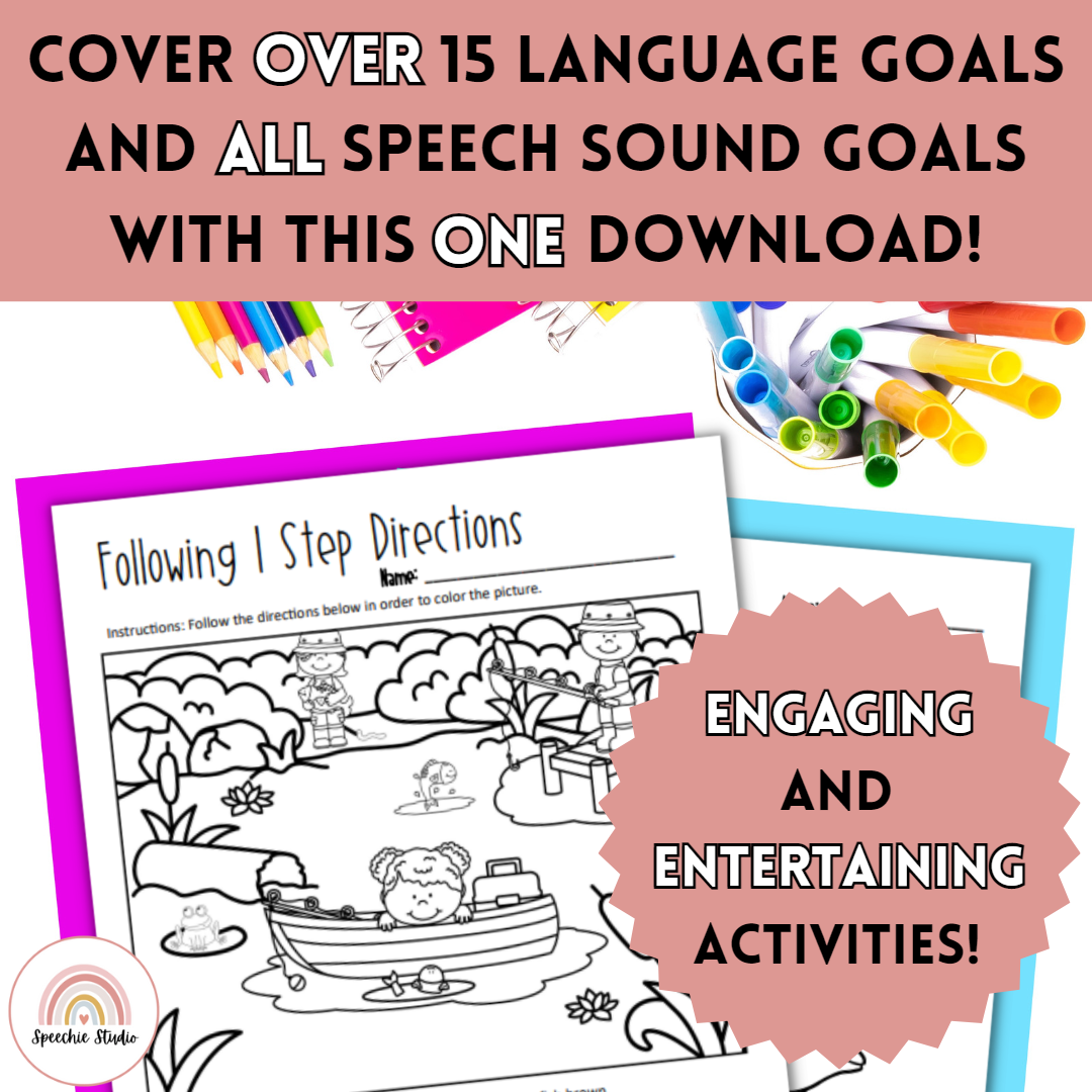 Fishing No Prep Language and Articulation Activities for Speech Therapy ...