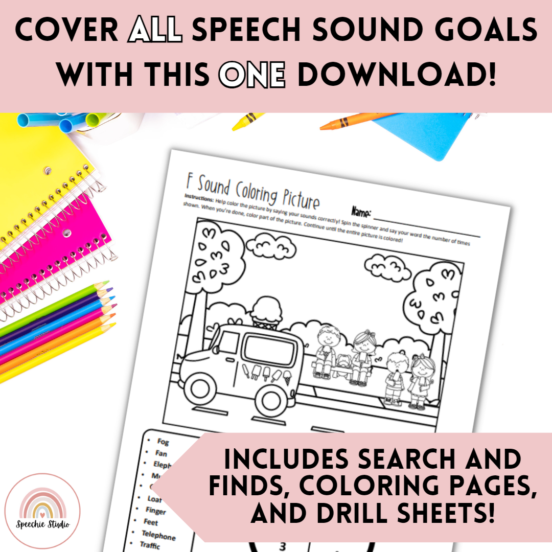 Ice Cream Articulation Worksheets and Activities for Speech Therapy No ...