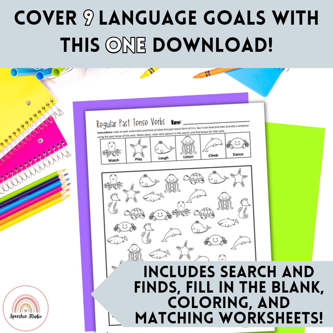 Ocean Language Worksheets and Activities for Speech Therapy No Prep ...