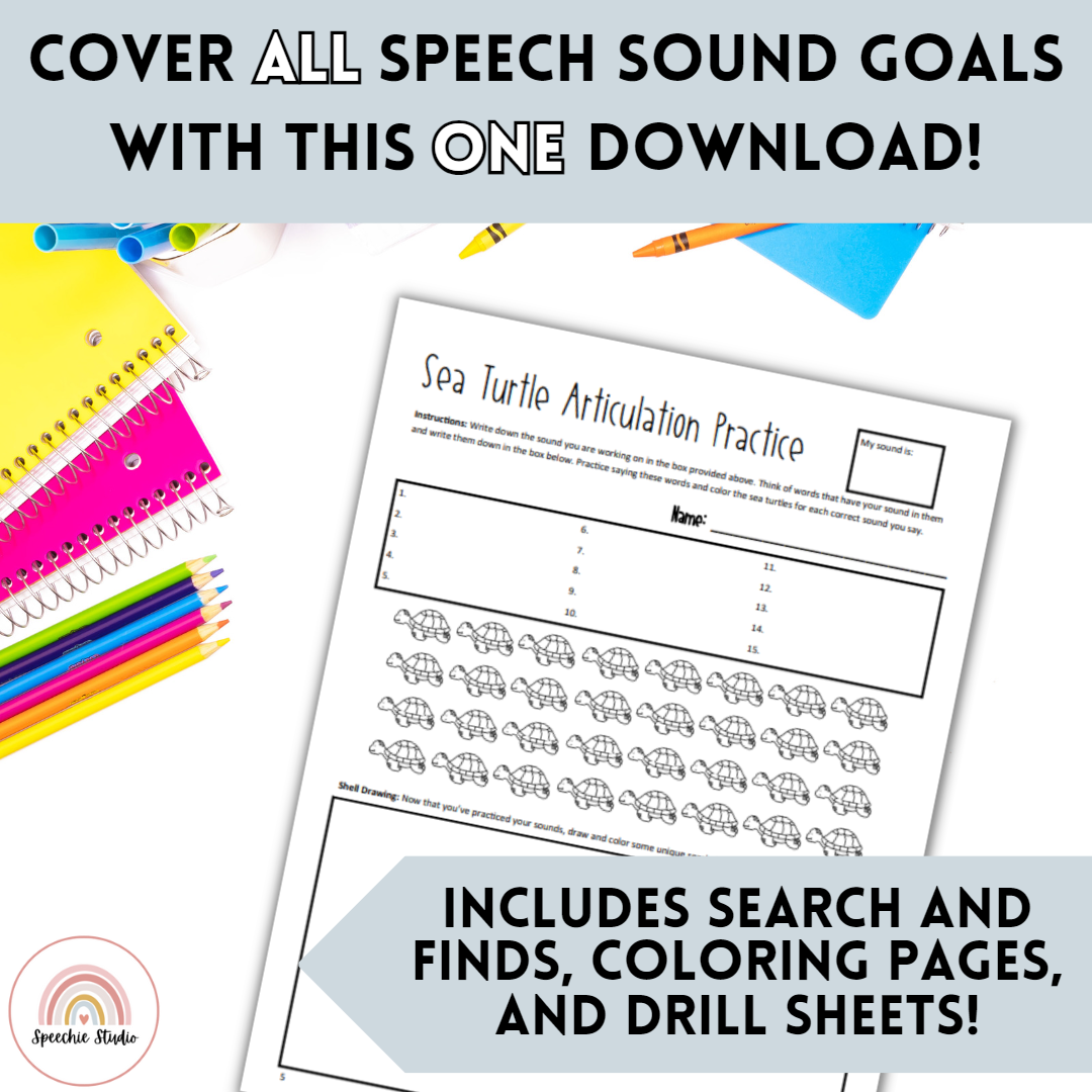 Ocean Articulation Worksheets and Activities for Speech Therapy No Prep ...