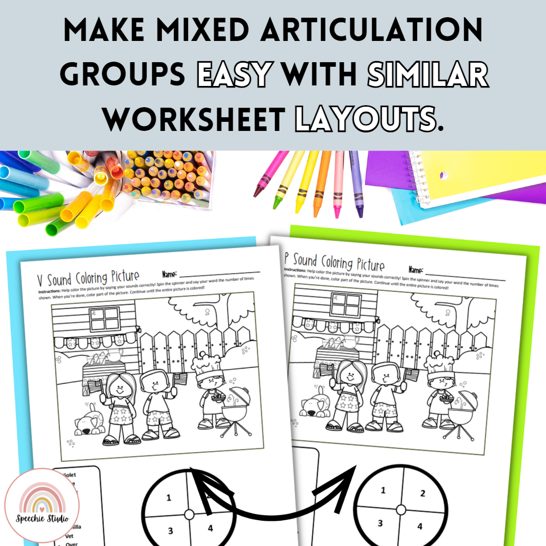 Fourth of July Articulation Worksheets and Activities for Speech ...