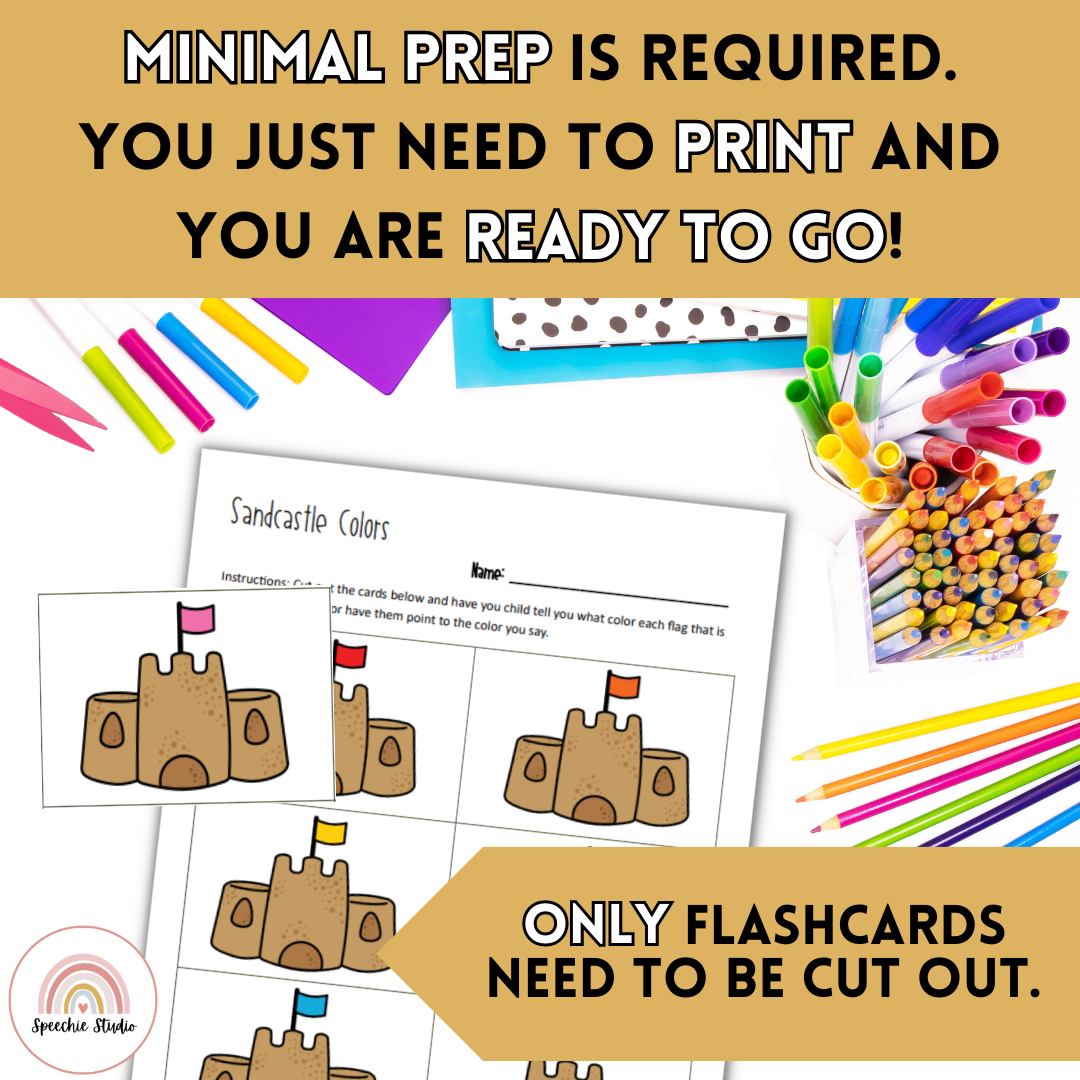 Beach Day No Prep Language and Articulation Activities for Speech ...