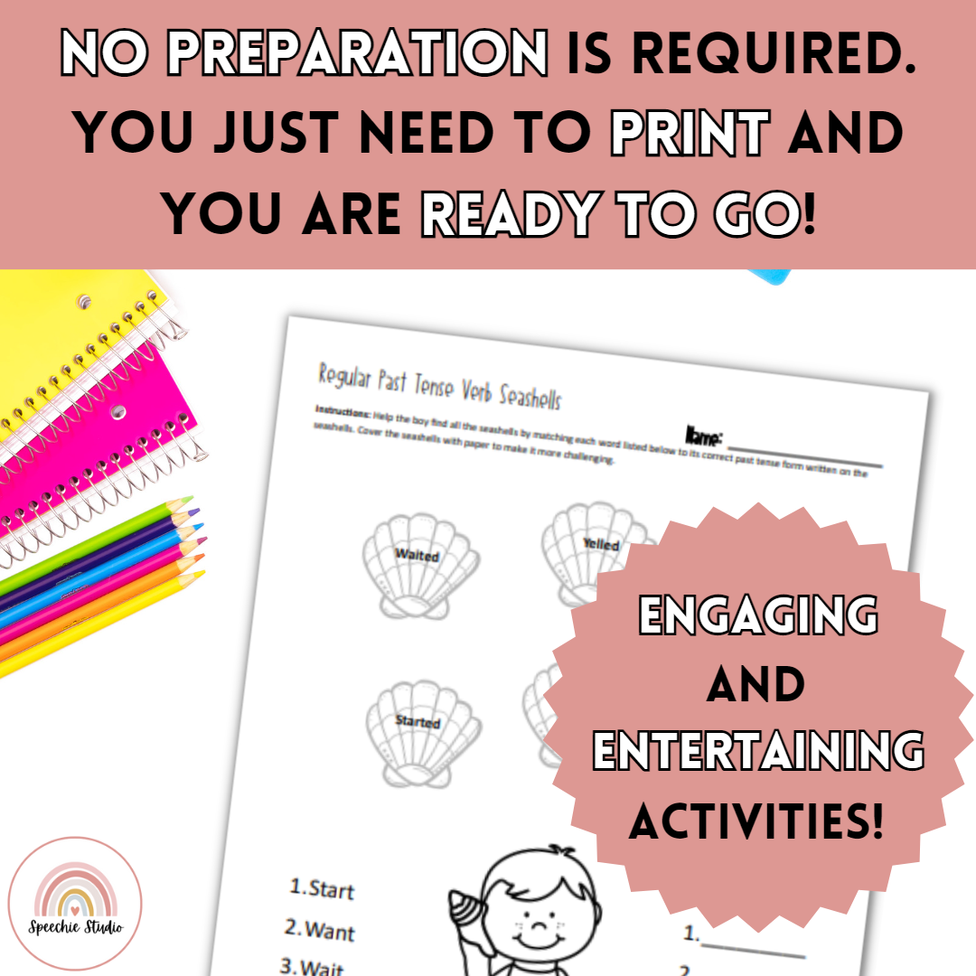 Beach Day Language Worksheets and Activities for Speech Therapy No Prep ...