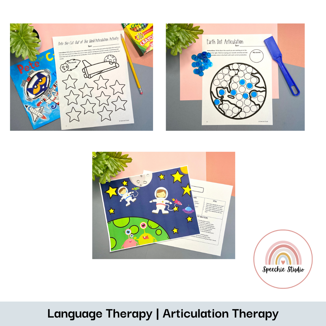 Space Themed No Prep Language and Articulation Activities for Speech ...
